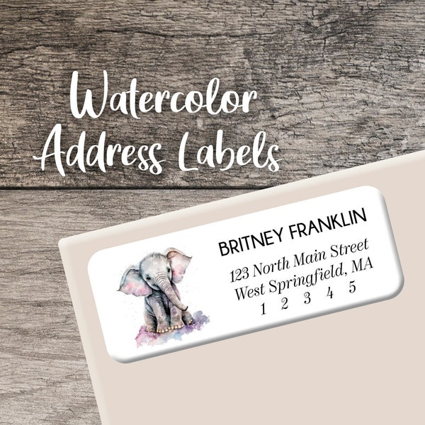Elephant Labels - Etsy