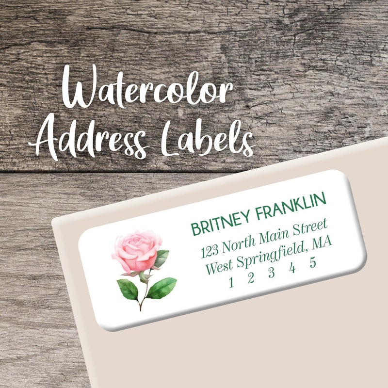 Rose Label - Etsy
