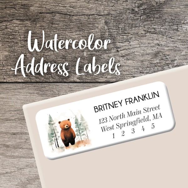 Bear Watercolor - Etsy