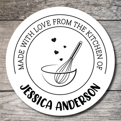 Baked With Love Stickers From the Kitchen of Stickers Baked - Etsy