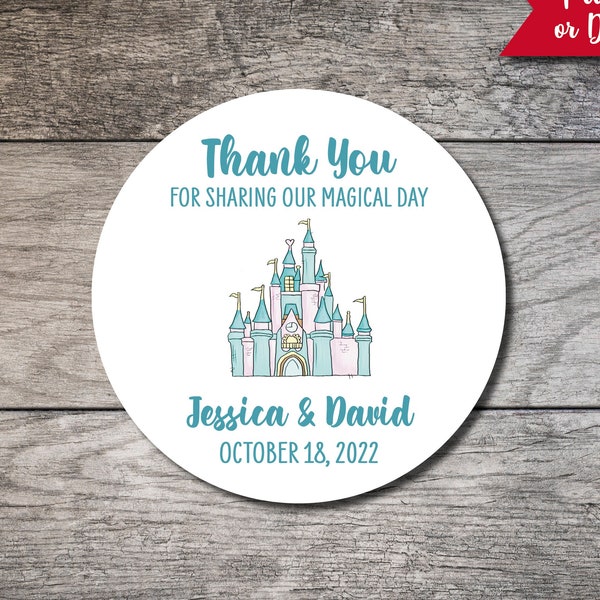 Thank You Cinderella Stickers - Etsy