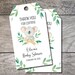 Koala Bear Thank You Tag, Koala Baby Shower Favor Tags, Baby Koala ...