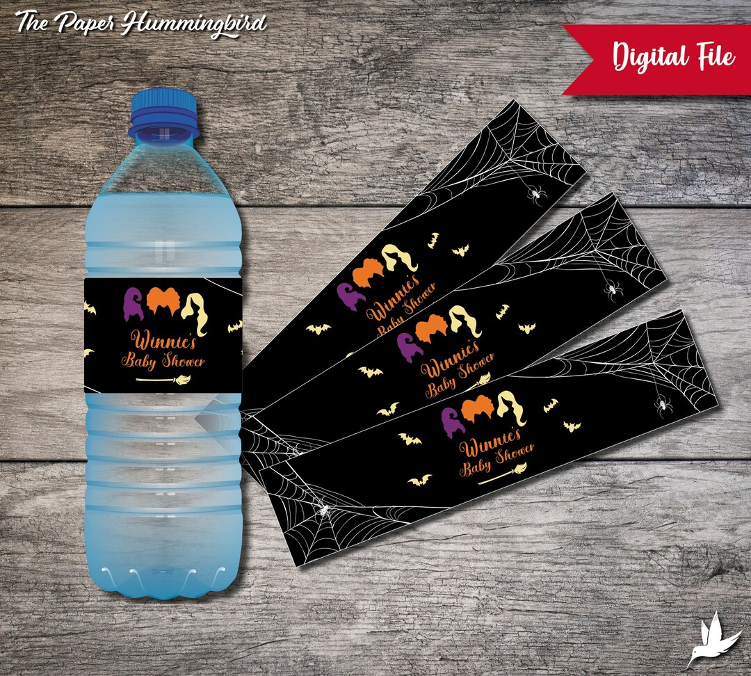 Hocus Pocus Water Bottle Labels, Printable Halloween Wrappers, Hocus ...