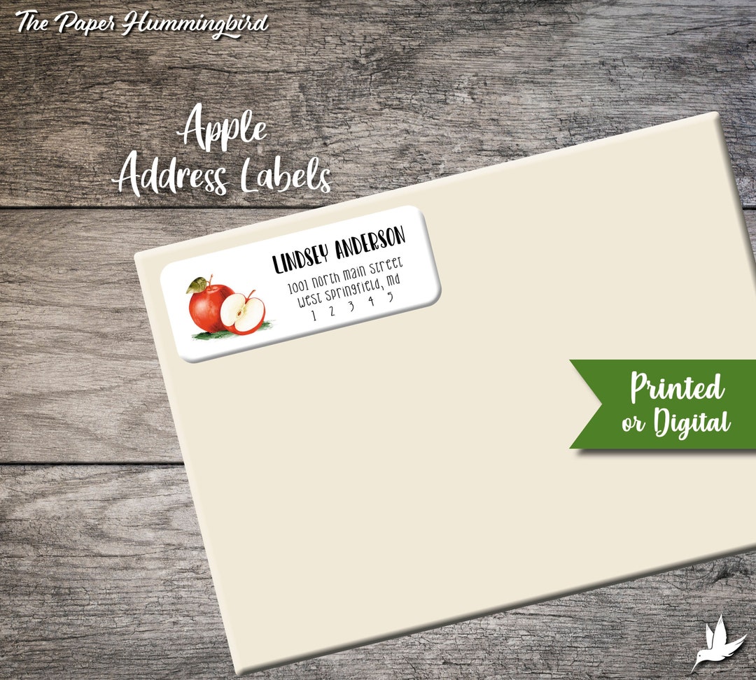 Apple Return Address Labels 004 Apples Label Personalized - Etsy.de