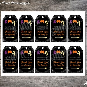 Hocus Pocus Thank You Tag, Halloween Party Thank You Tags, Hocus Pocus ...