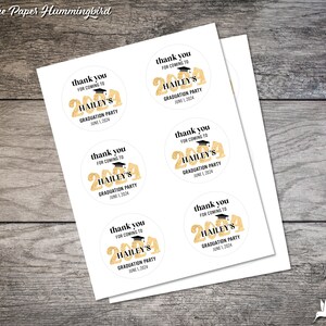Graduation Favor Stickers, Graduation Personalized Circle Label, 2025 ...