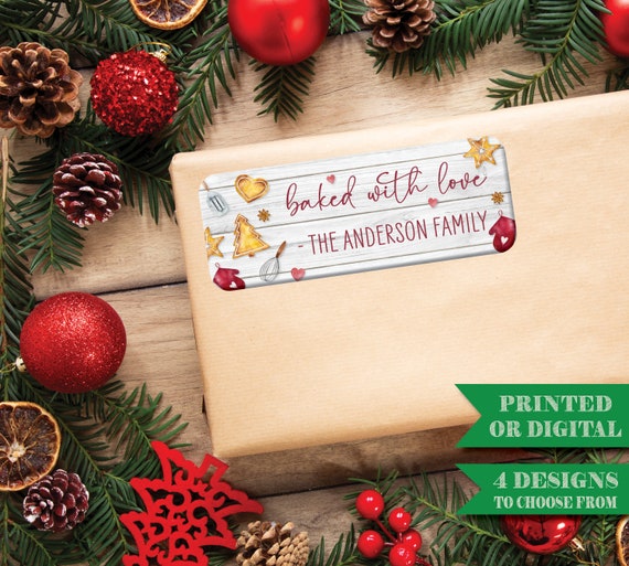 Christmas Baking Labels Holiday Label Personalized Label - Etsy