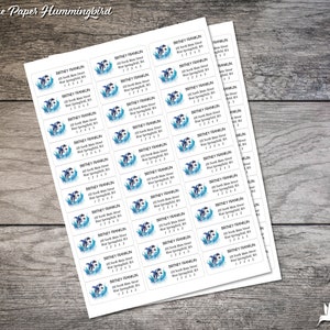 Orca Return Address Labels, Killer Whale Watercolor Label, Personalized ...