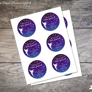 You've Been Pixie Dusted Sticker, Tinker Bell Circle Labels, Disney ...