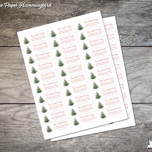 Christmas Tree Return Address Labels 001 Holiday Personalized Address ...