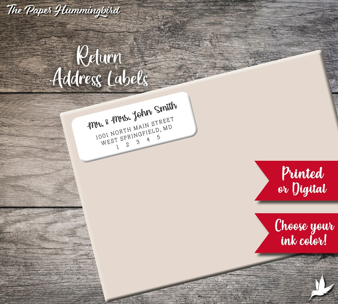 Farmhouse Return Address Labels 005 Classic Personalized Address Label ...