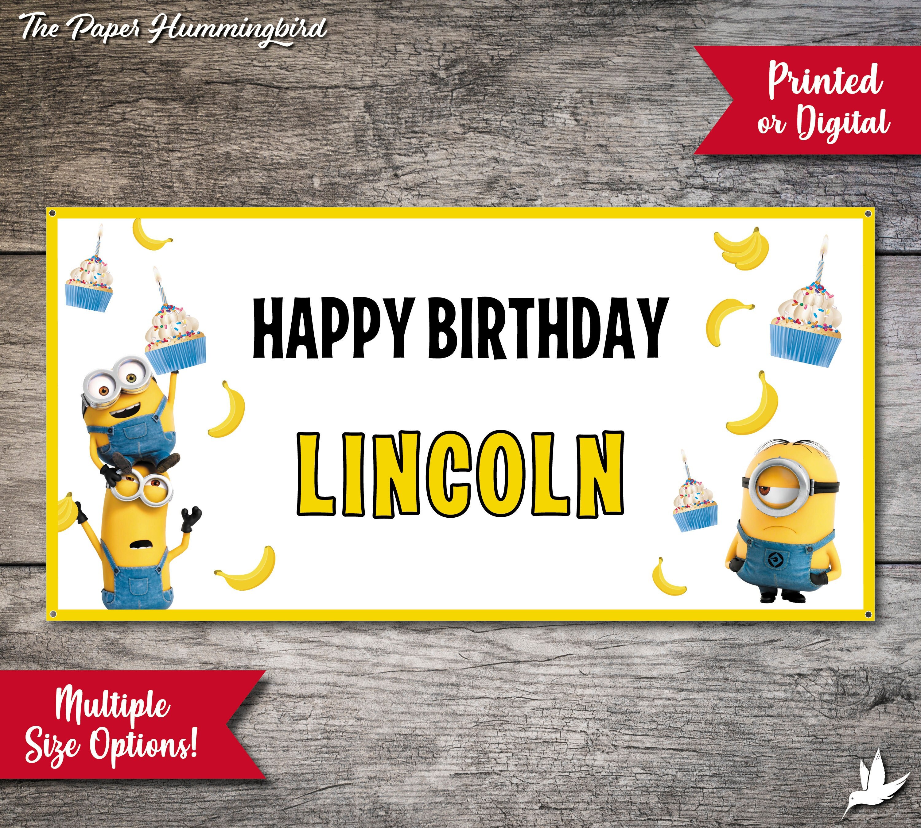 Minion Happy Birthday Banner