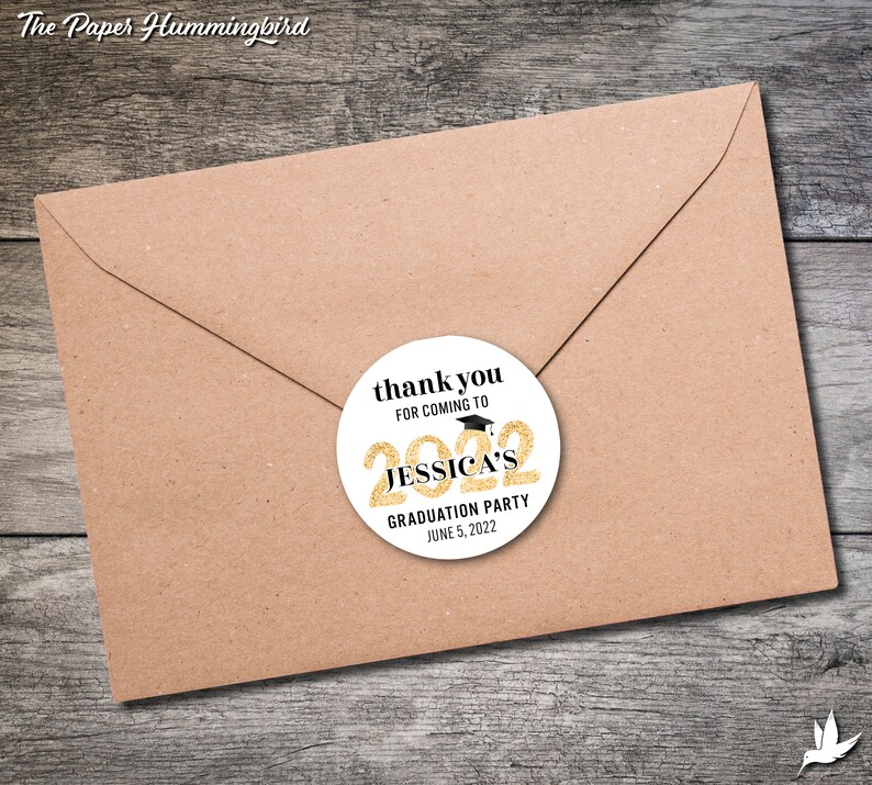 Graduation Favor Stickers Graduation Personalized Circle - Etsy