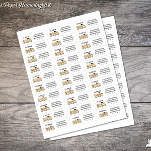Graduation Return Address Labels, Class of 2024 Label, Personalized ...