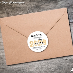 Graduation Favor Stickers, Graduation Personalized Circle Label, 2024 ...