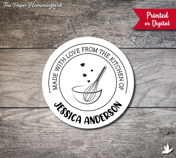 Kitchen Stickers Made With Love From the Kitchen of - Etsy