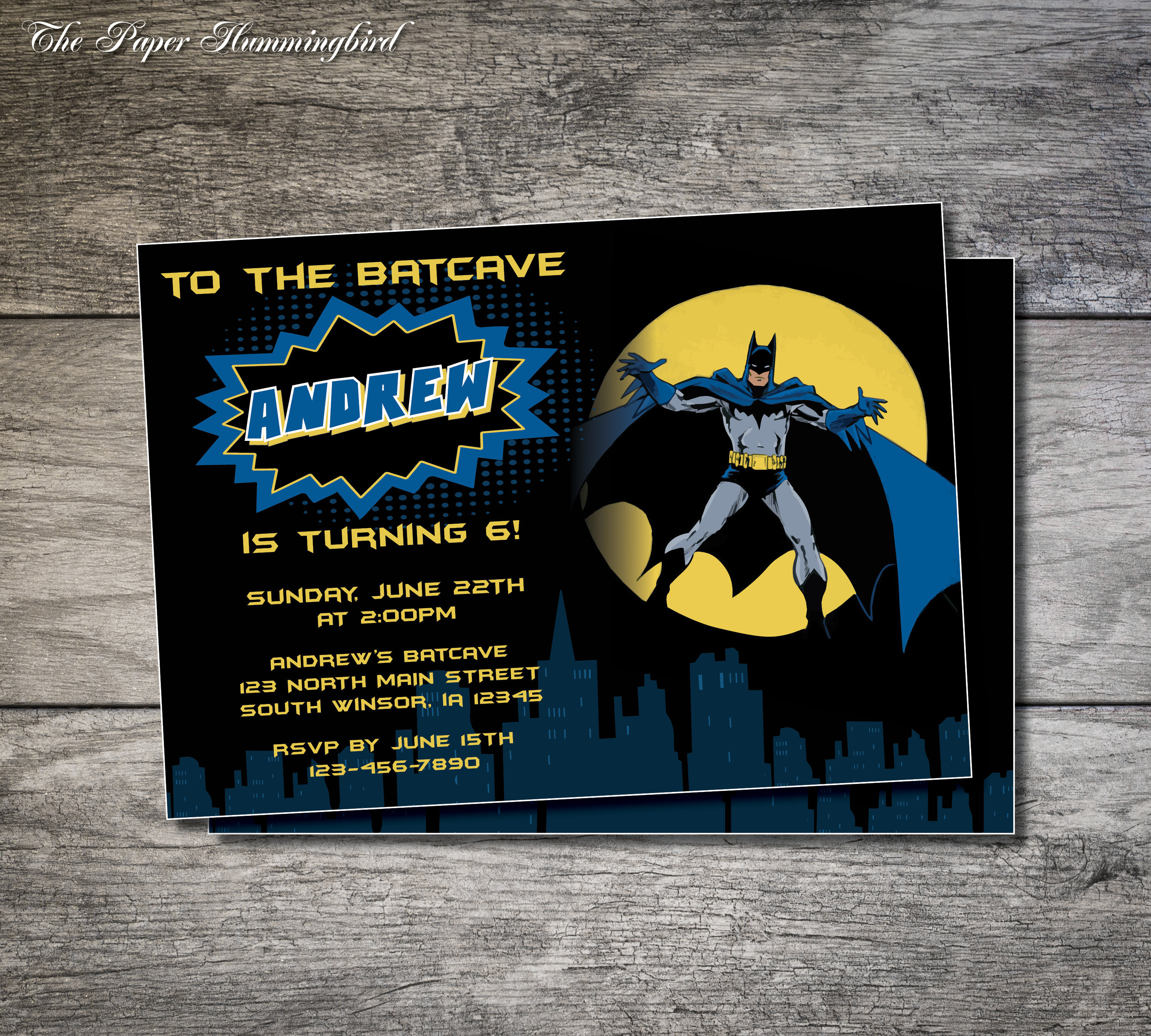 Batman Invitation Themes