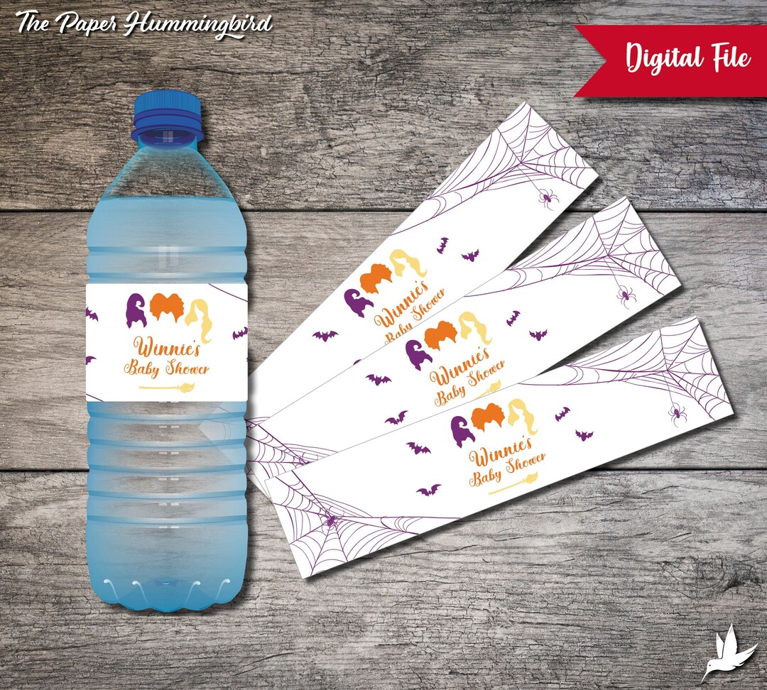 Hocus Pocus Water Bottle Labels, Printable Halloween Wrappers, Hocus ...