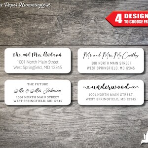Return Address Labels Custom Personalized Label Calligraphy - Etsy