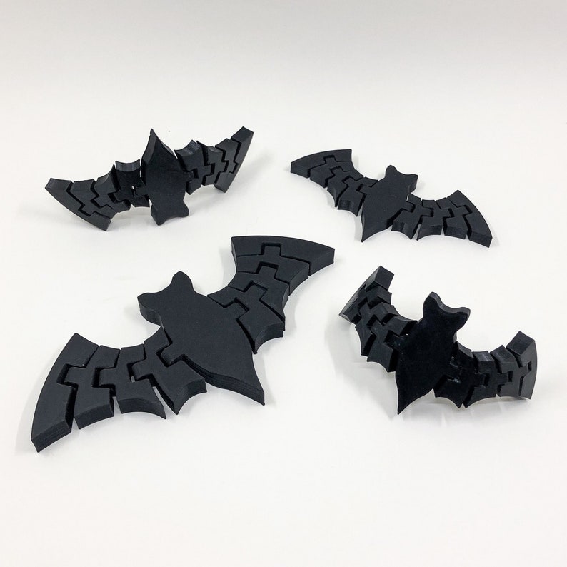 Articulating Basic Black Bats two-sizes - Etsy