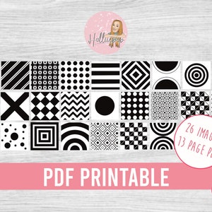 Printable Black and White Baby Sensory Cards - Etsy UK