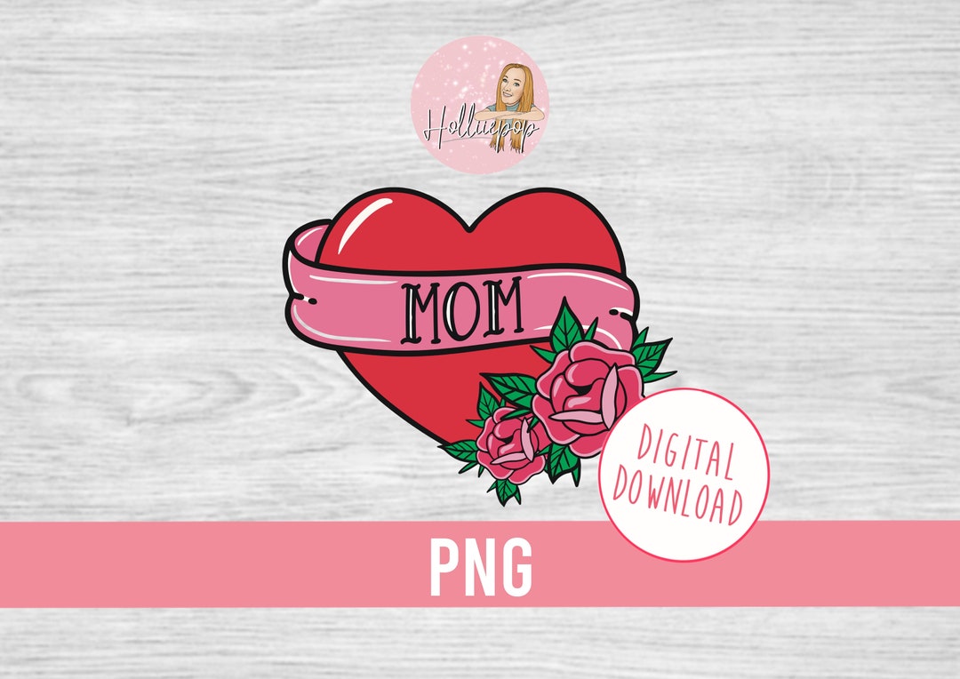 Mom Traditional Tattoo Digital Download - Clipart Images - Sticker ...