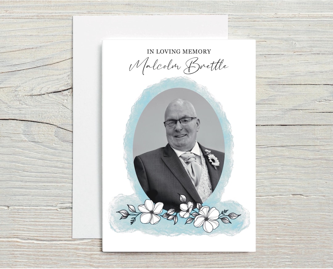 Personalised Photo in Loving Memory Greeting Card Personalised Heavenly ...