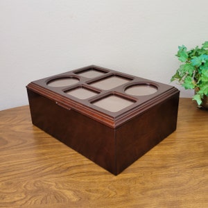 Vintage Wood Storage Box, Bombay Company 4 Compartment Keepsake Box - Etsy