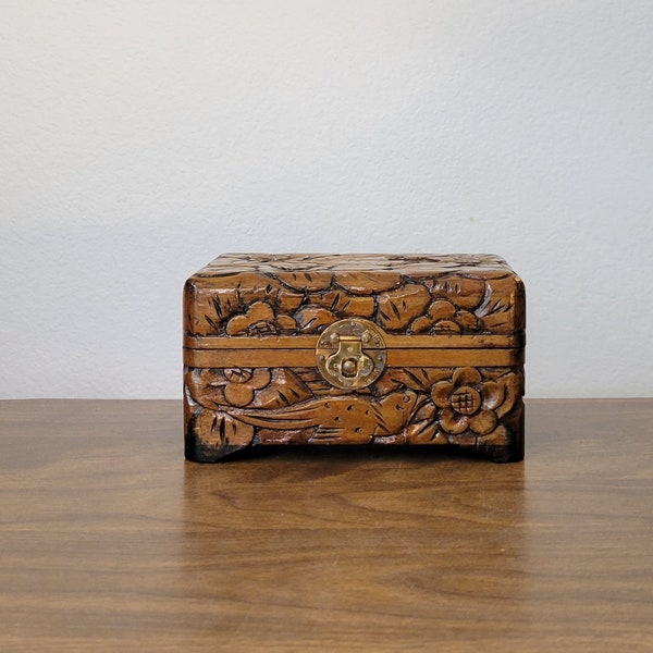 Asian Carved Box - Etsy