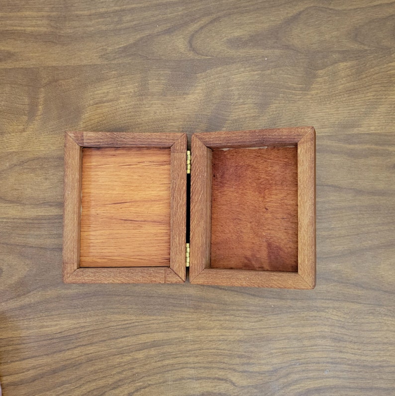 Vintage Small Wood Box Hinged Lid: Colorful Inlay Wood - Etsy