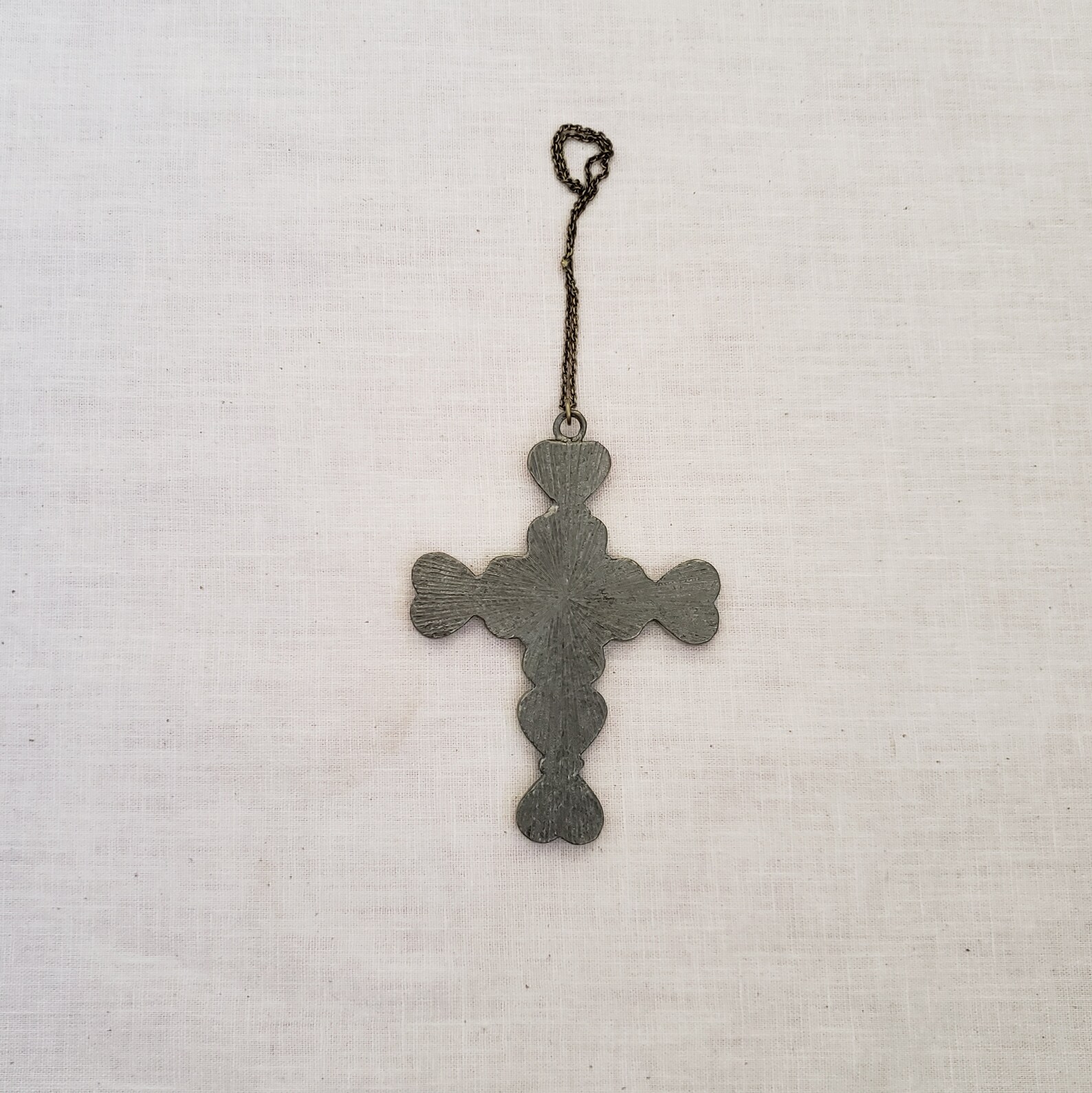 Ornate Metal Decorative Cross With Short Chain Vintage Home - Etsy