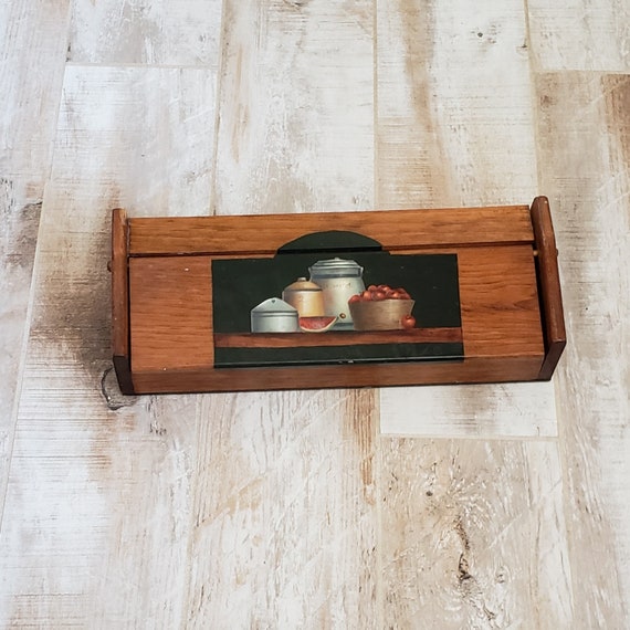 Divided Wood Box With Lid Vintage 4 Compartment Rectangle | Etsy