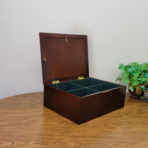 Vintage Wood Storage Box, Bombay Company 4 Compartment Keepsake Box - Etsy