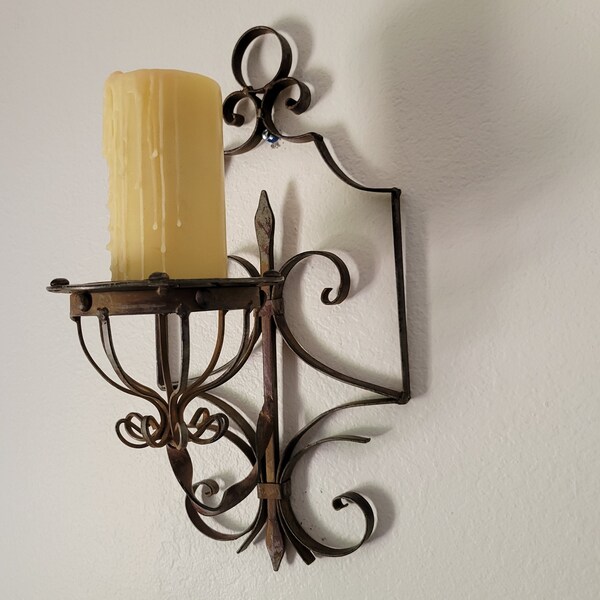 Metal Wall Candle Holder - Etsy