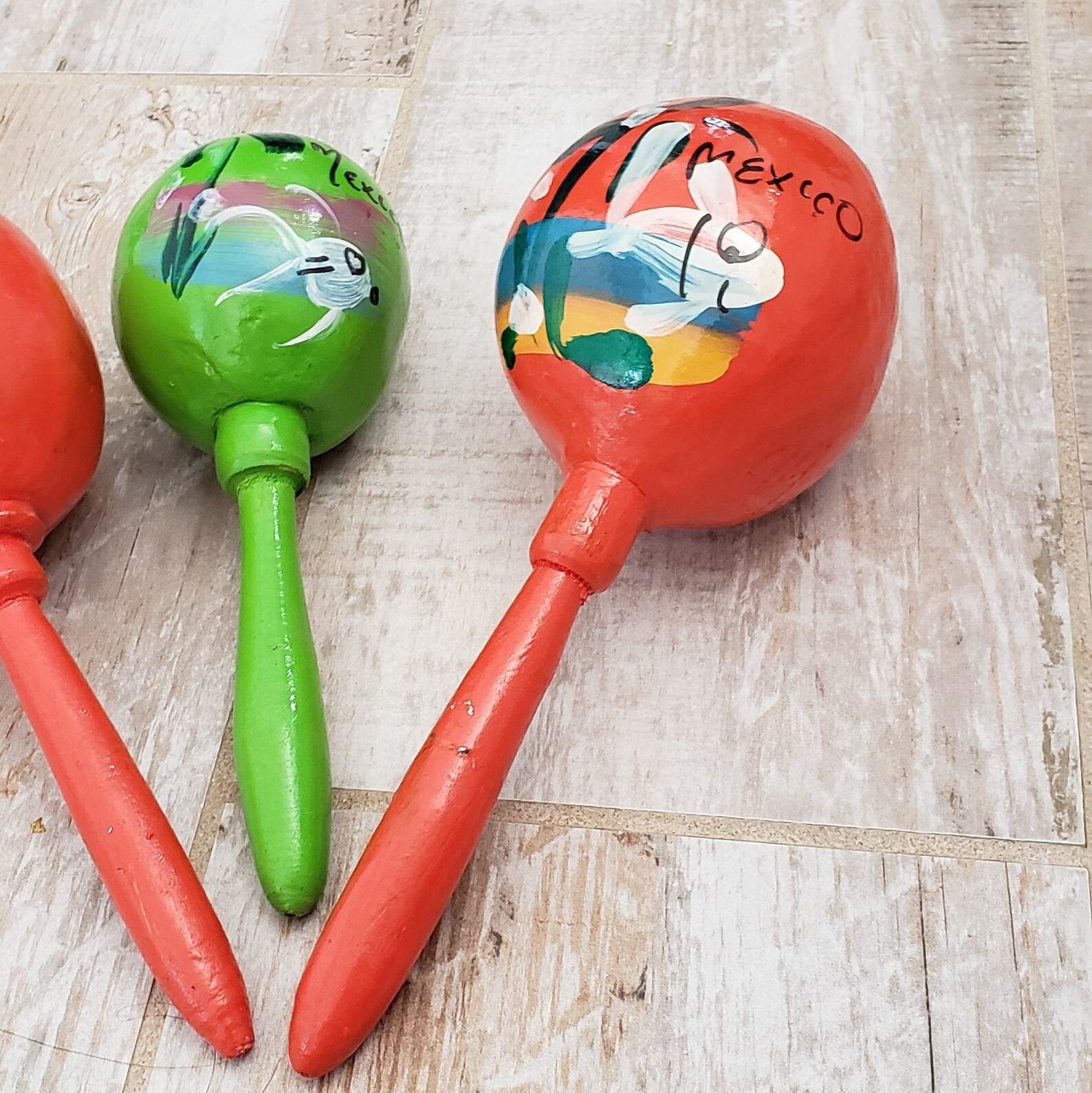 Painted Mexican Maracas Fiesta Percussion Rattles Set of - Etsy