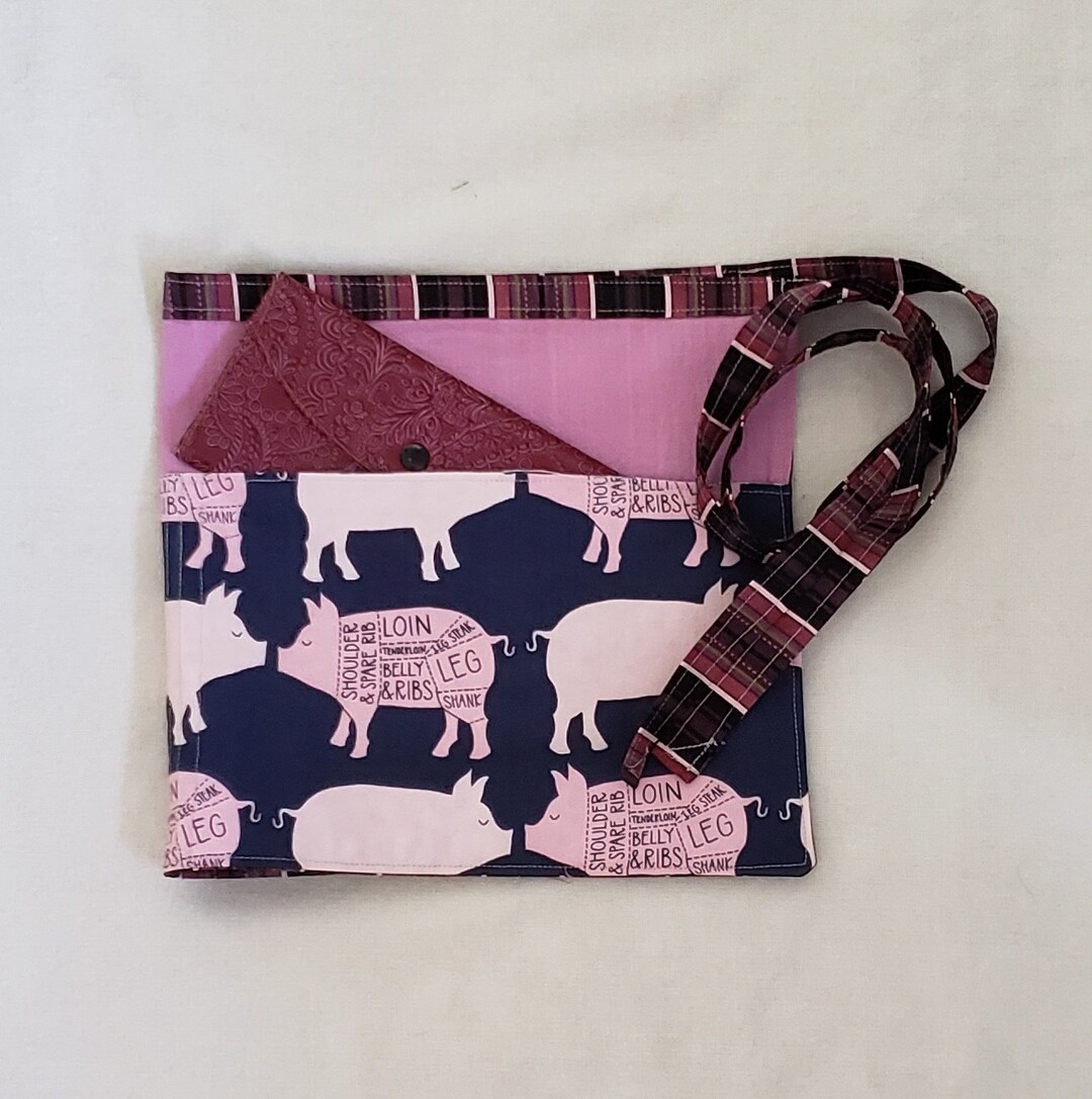 Pink Pig Waitress Apron Pig Cuts of Meat Print, 2 Pockets - Etsy
