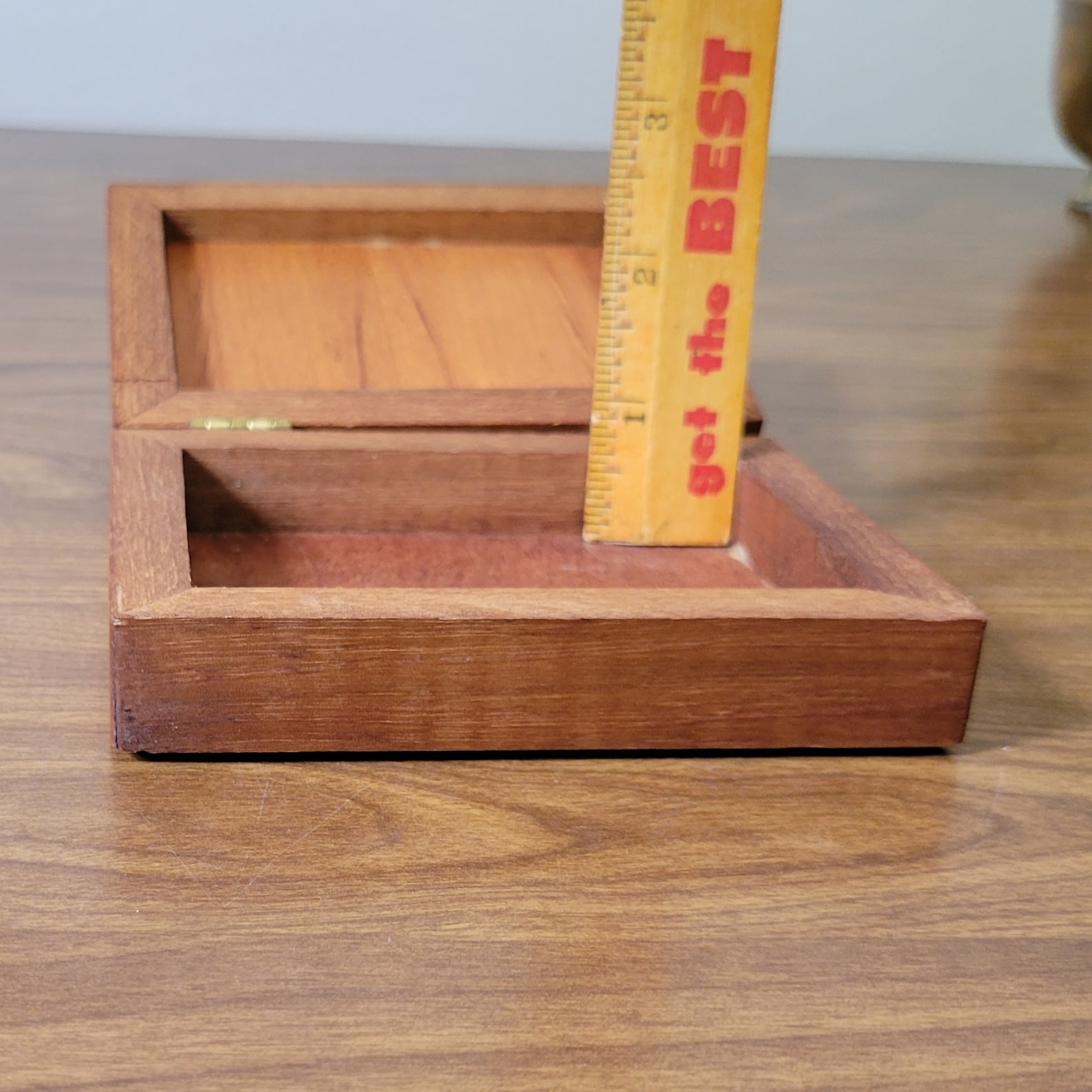 Vintage Small Wood Box Hinged Lid: Colorful Inlay Wood - Etsy
