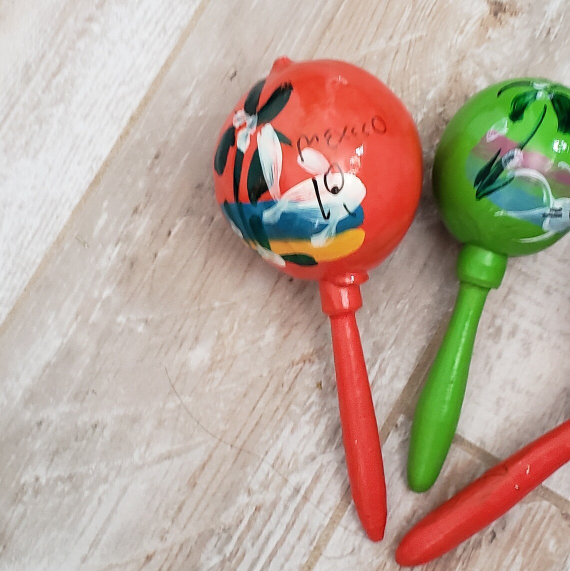 Painted Mexican Maracas Fiesta Percussion Rattles Set of - Etsy
