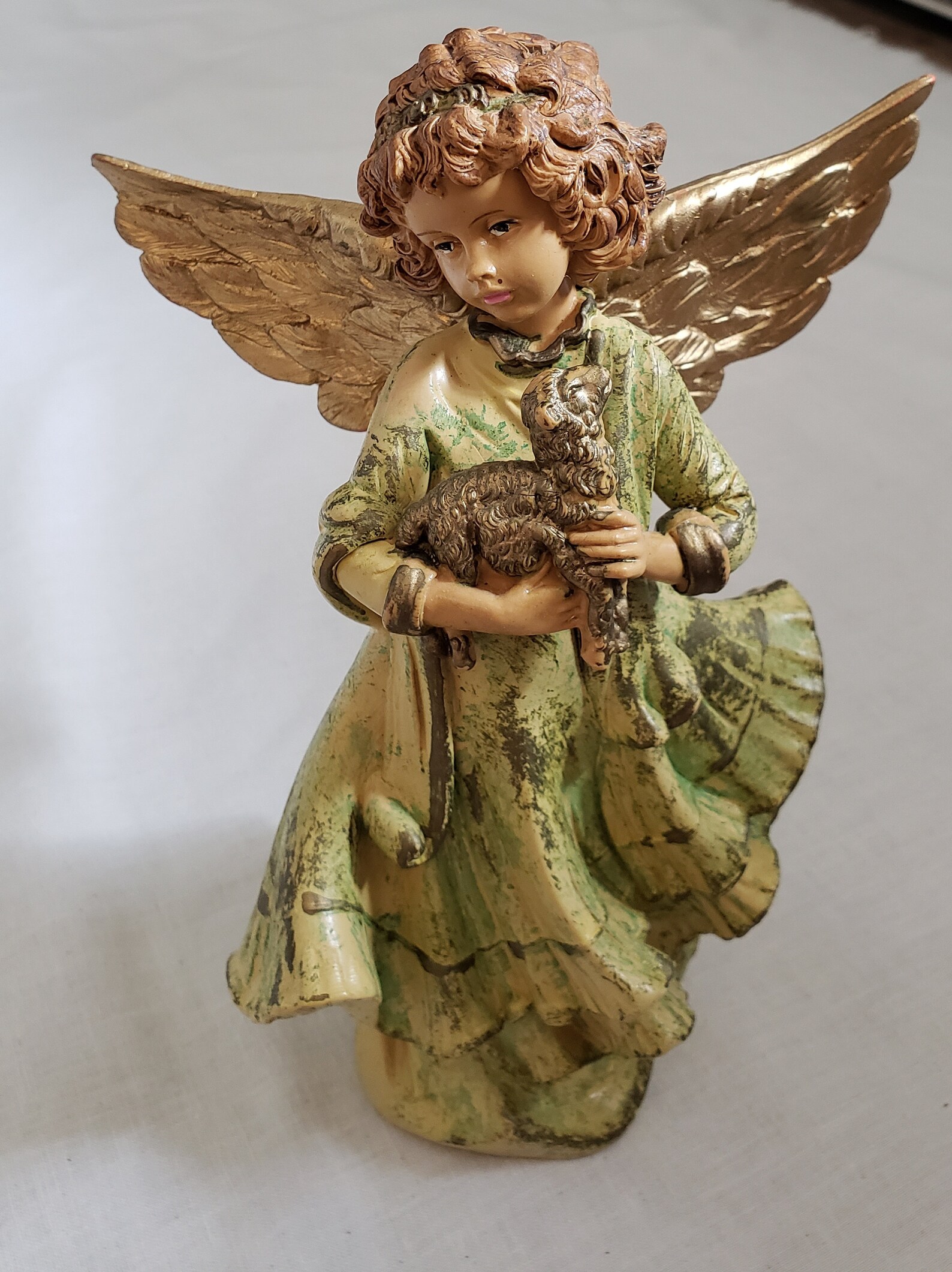 Angel Holding Lamb Figurine Simonetti 5636 Angel With Gold - Etsy
