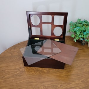 Vintage Wood Storage Box, Bombay Company 4 Compartment Keepsake Box - Etsy