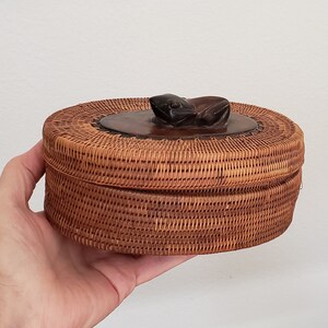 Oval Woven Frog Basket, Primitive Indonesia Pacific Art Lombok With ...