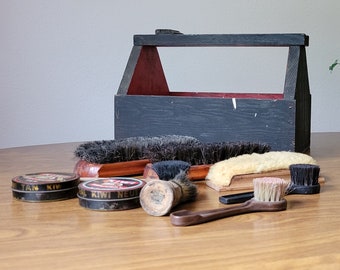 Wood Shoe Shine Box - Etsy