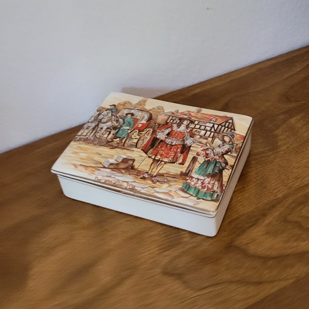 Sandland Ware Ceramic Box Small Hanley England Vintage Candy - Etsy