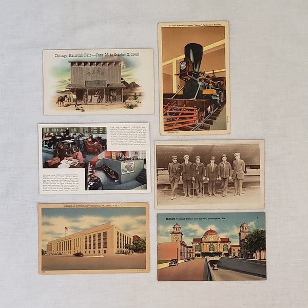 Railroad Postcards - Etsy