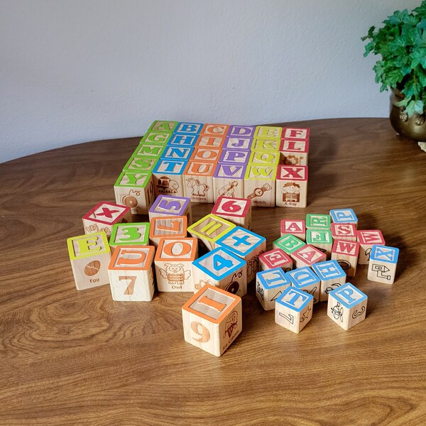 Wooden Alphabet Blocks - Etsy