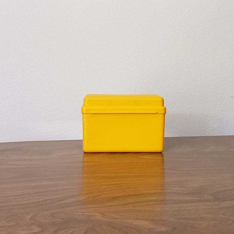 Vintage Yellow Plastic Box 3 X 5 Index Card Recipe Holder | Etsy