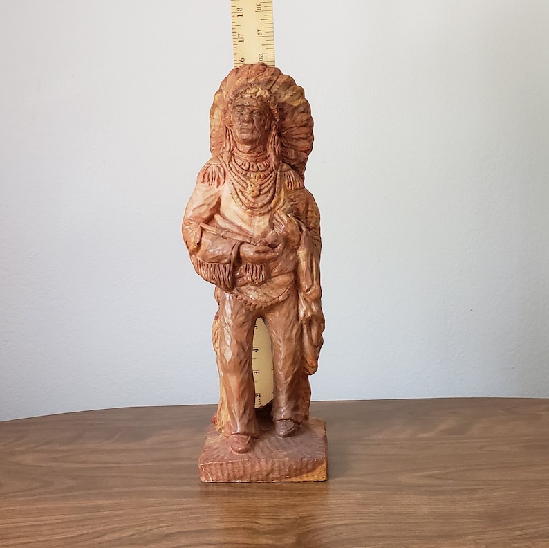 Native American Statue 16 Inches Tall North American Indian - Etsy