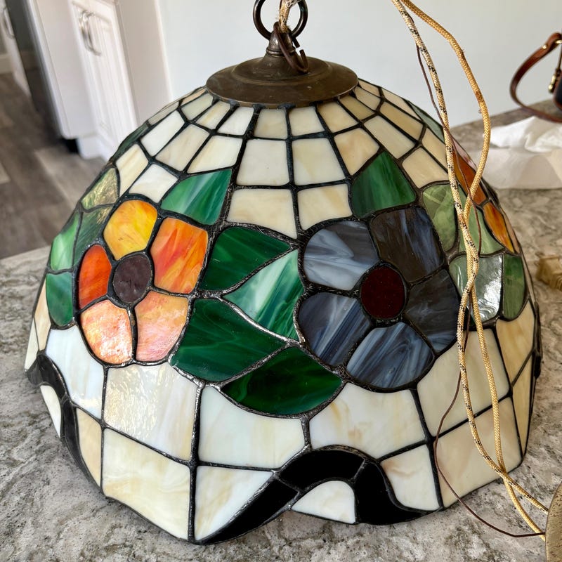 Stained Glass Light Fixture - Etsy