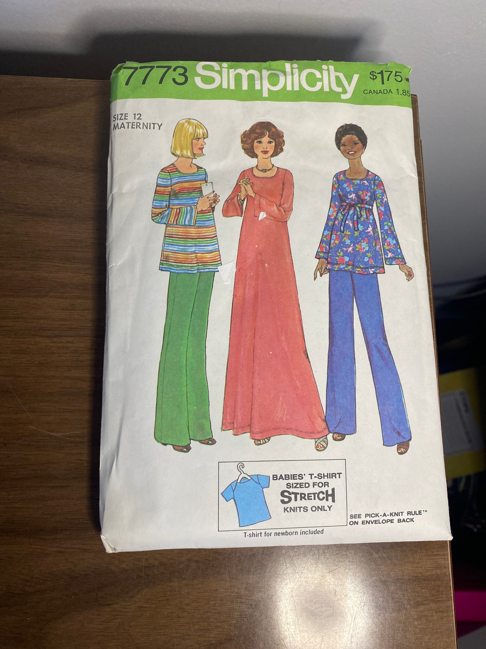 1976 Simplicity Sewing Pattern 7773 Maternity Size 12 - Etsy