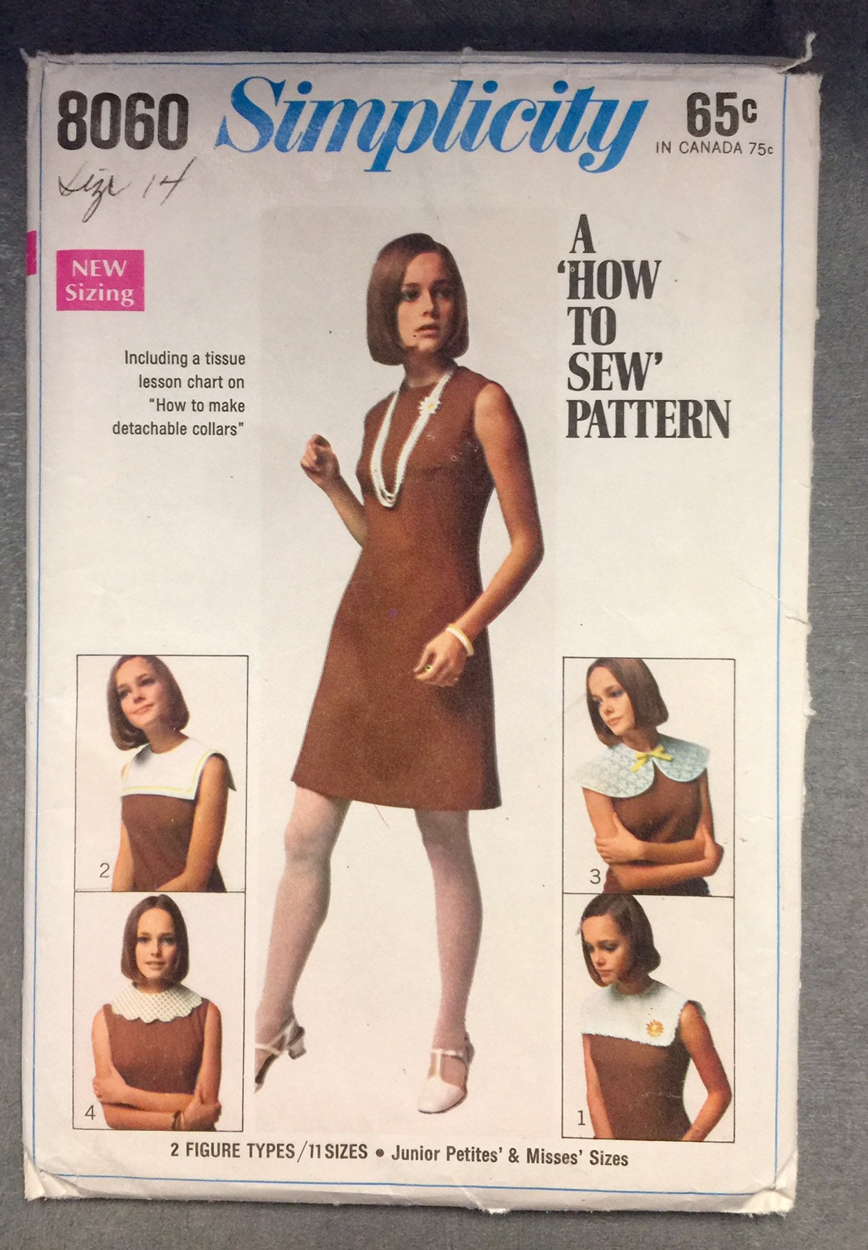 1968 Simplicity Sewing Pattern 8060 Cut - Etsy